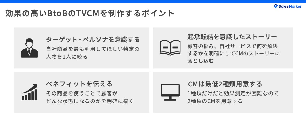 BtoB企業がTVCMを作成するメリットとは 理由や作成時のポイント/成功事例を解説 | お役立ち情報 | Sales Marker(セールスマーカー)
